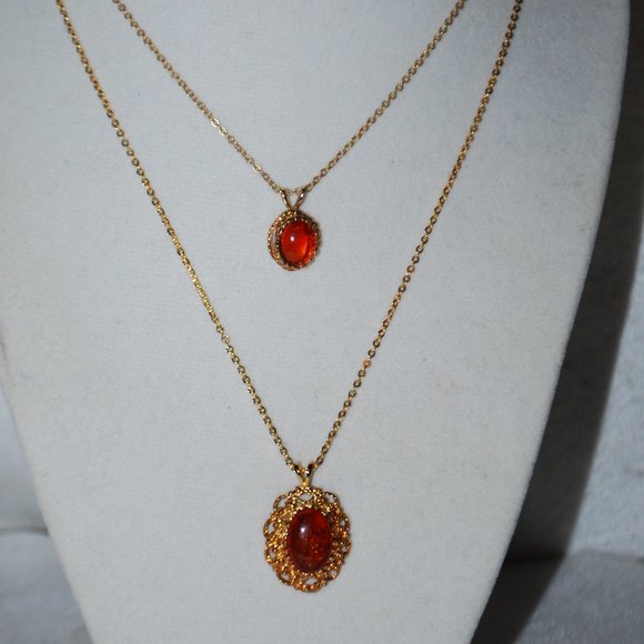 Jewelry | Two Pretty Amber Necklaces | Poshmark